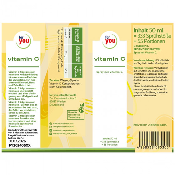 Spray mit Vitamin C | 50 ml