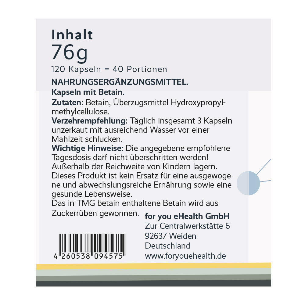 for you TMG betain Kapseln | 500 mg